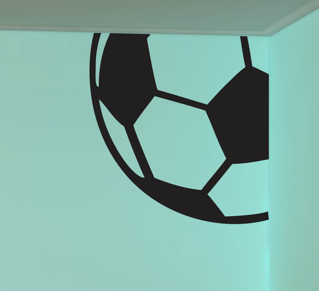 Soccer Ball Room Corner Vinyl Sticker Decal 23"h X 22"w - Etsy