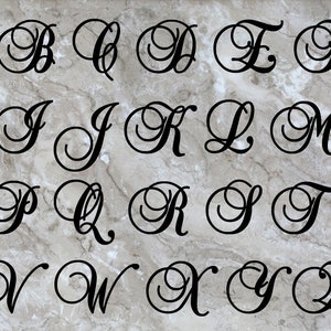 Script Wedding Letter Initial Vinyl Sticker Decal (i) - Etsy