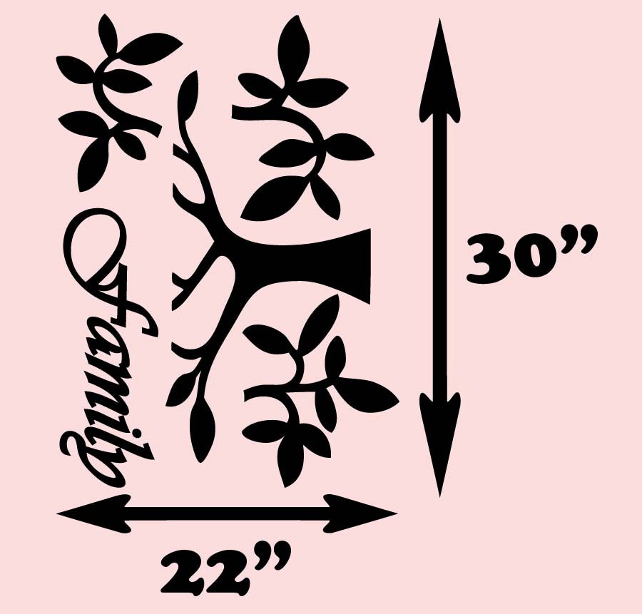 Family Tree Vinyl Wall Sticker Decal A - Etsy