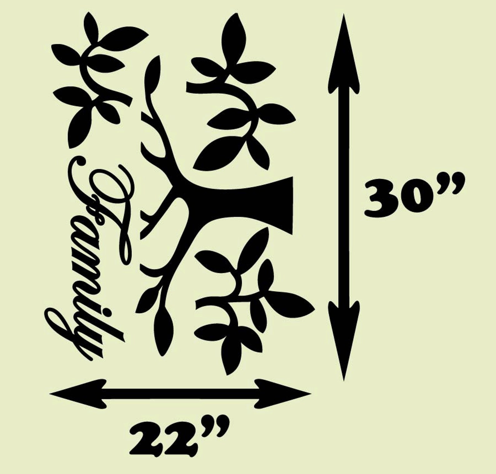 Family Tree Vinyl Wall Sticker Decal D | Etsy