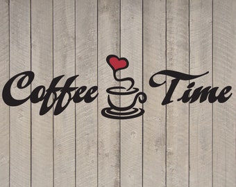 Java Coffee Heart Wall Quote Sticker Vinyl Decal | Etsy
