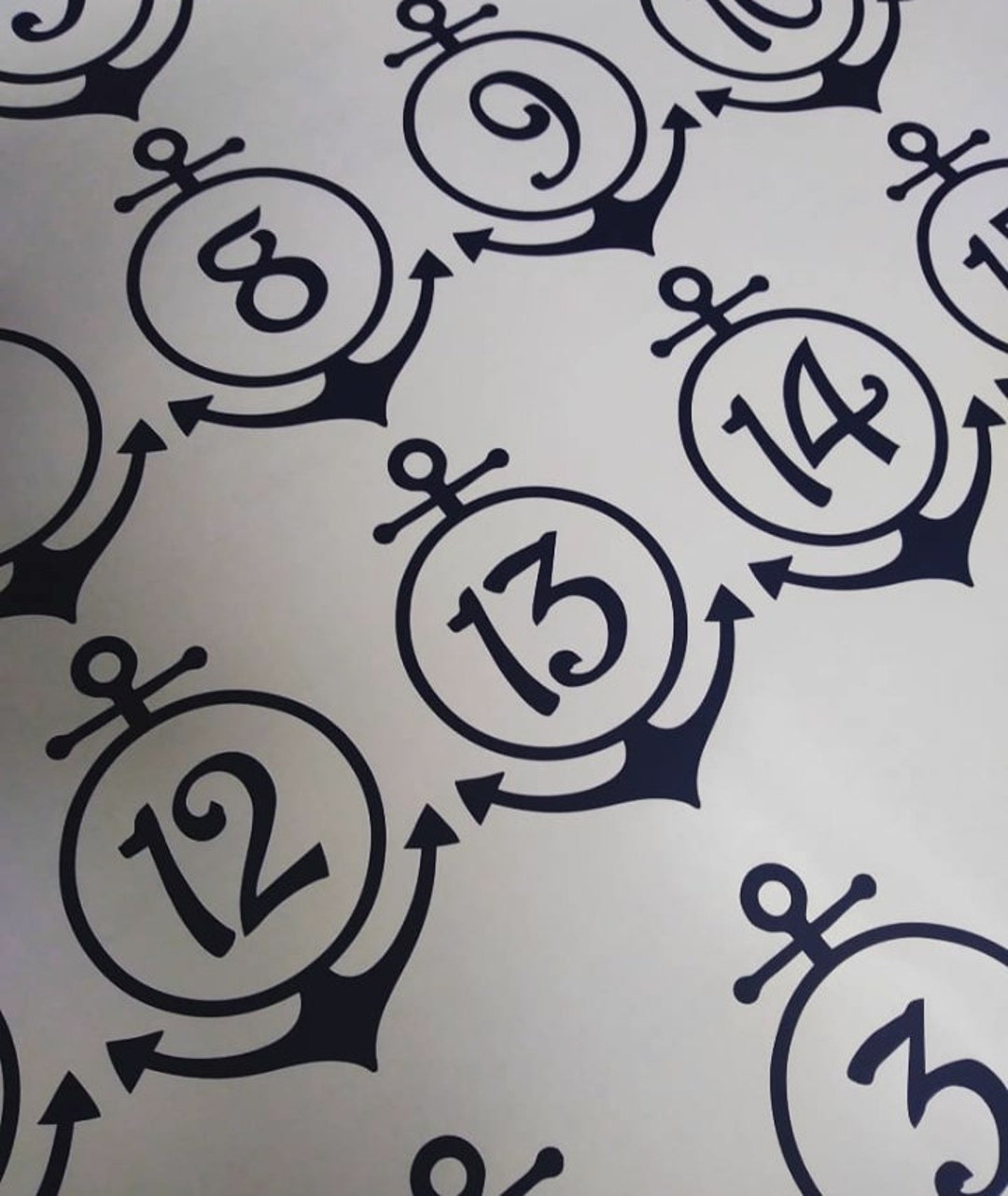 Nautical Ship Anchor Beach Wedding Table Numbers 1-10, 15, 20, or 25 ...