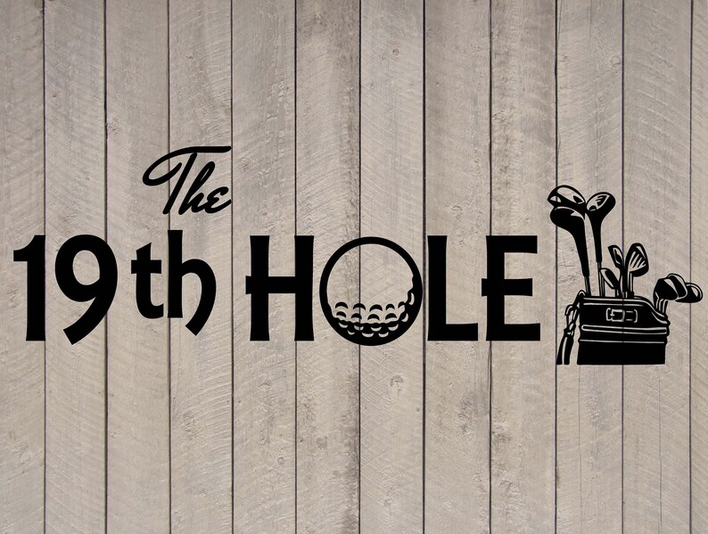Golf 19th Hole Vinyl Sticker Decal 10.5h X 36w - Etsy