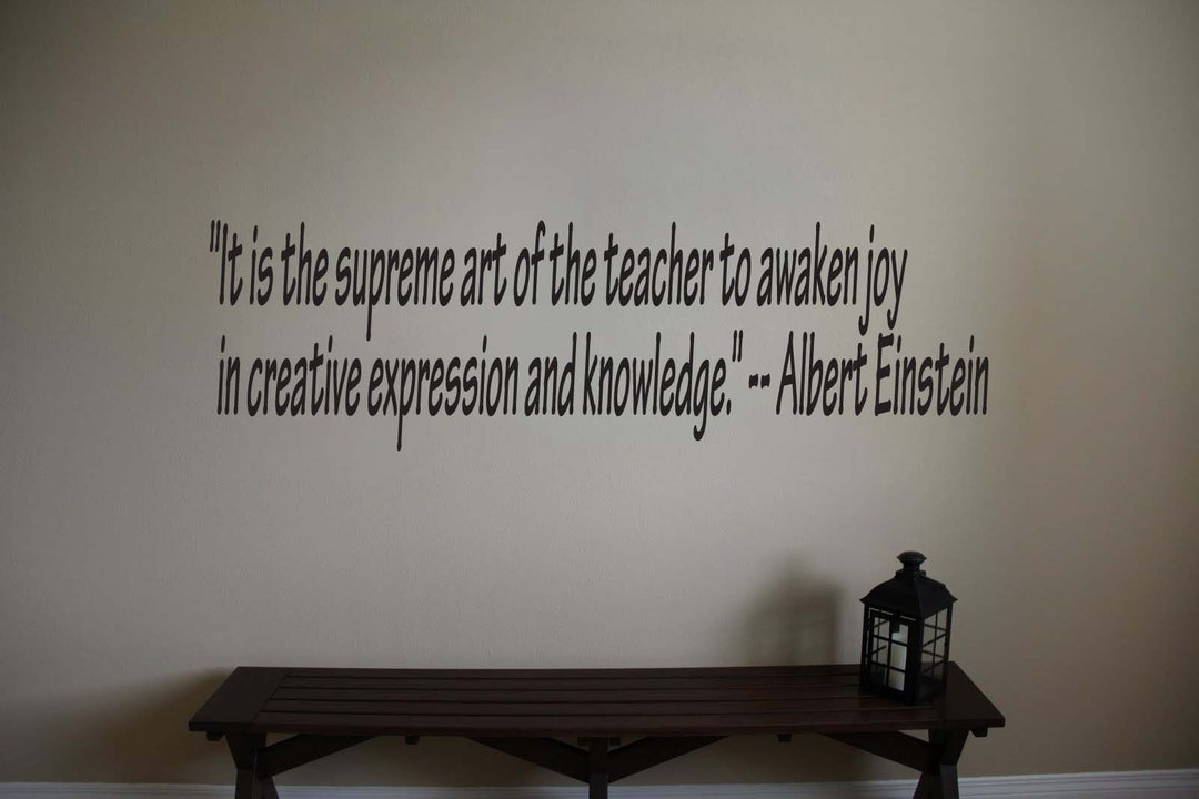 Albert Einstein Inspirational Teacher Classroom Quote Vinyl Sticker ...