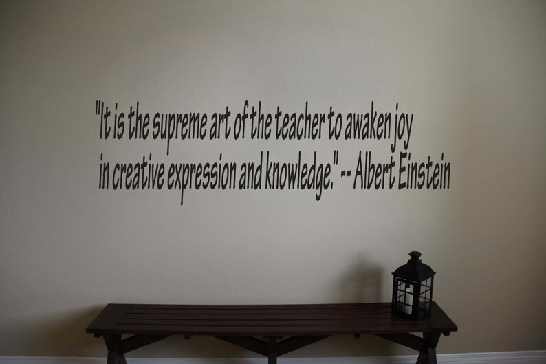 Albert Einstein Inspirational Teacher Classroom Quote Vinyl | Etsy