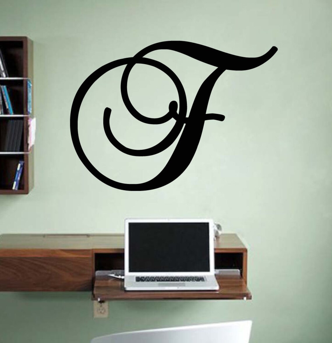 Script Wedding Letter Initial Vinyl Sticker Decal i - Etsy