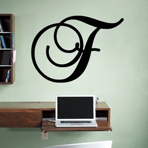 Script Wedding Letter Initial Vinyl Sticker Decal (i) - Etsy