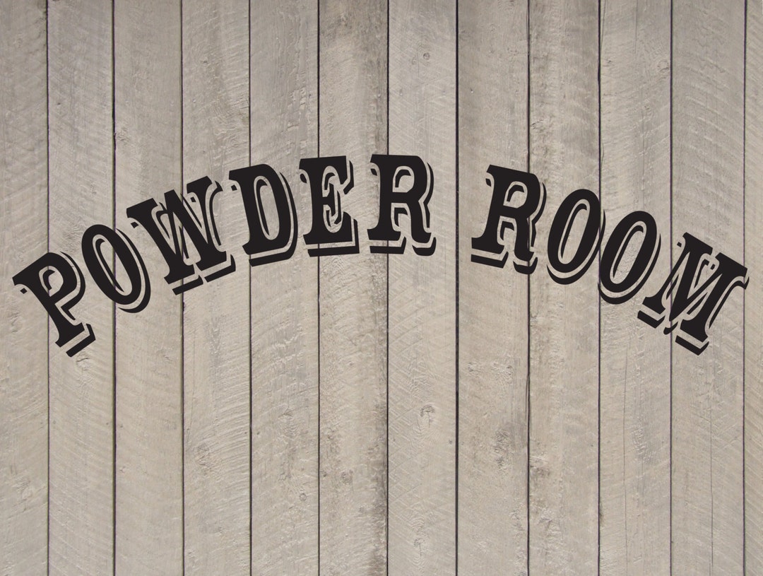 Powder Room Bathroom Vinyl Wall Quote Sticker Decal 3"h X 11"w - Etsy