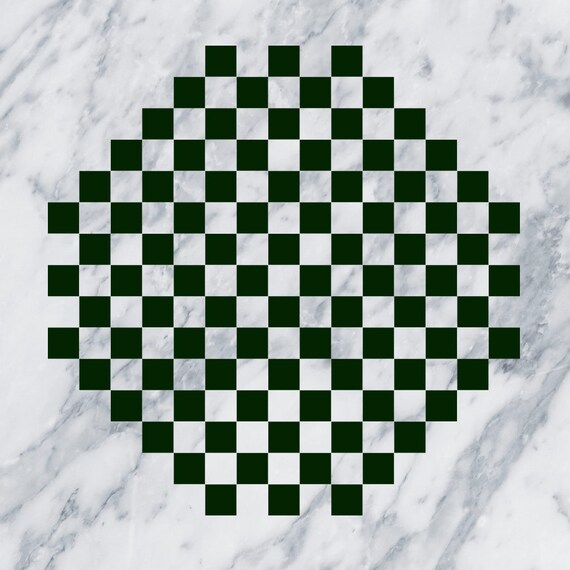 Make Your Own Octagonal Chess & Checker Game Board Vinyl Wall | Etsy