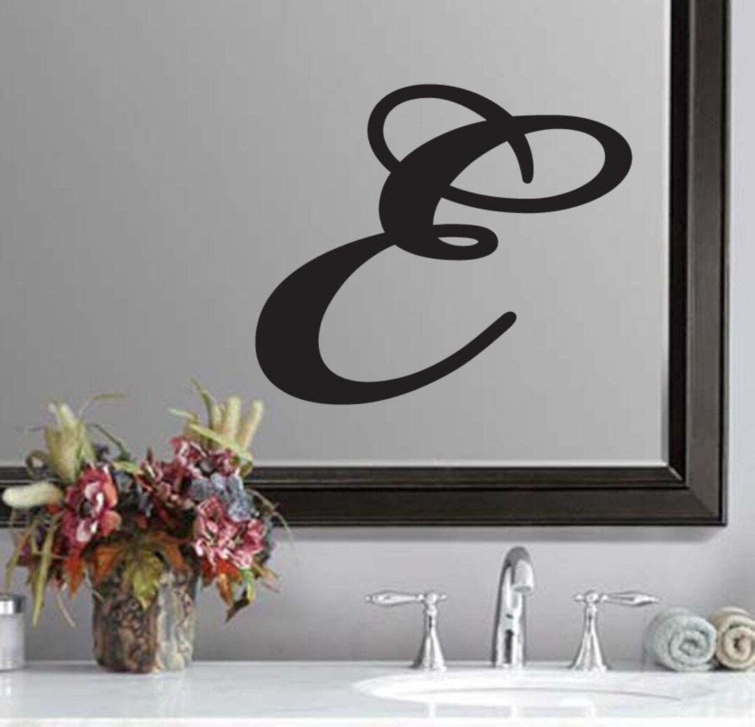 Script Wedding Letter Initial Vinyl Sticker Decal (g) - Etsy