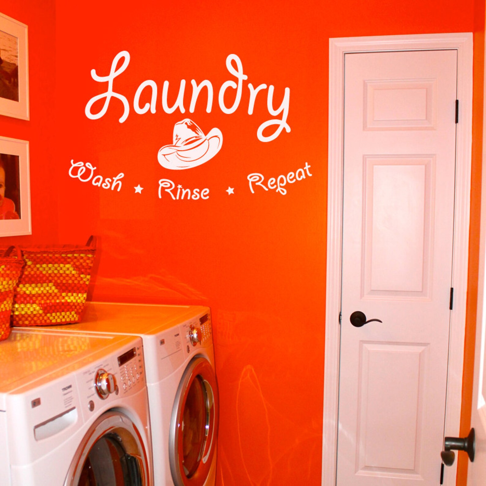 Wash Rinse Repeat Laundry Room Vinyl Wall Quote Sticker Decal - Etsy