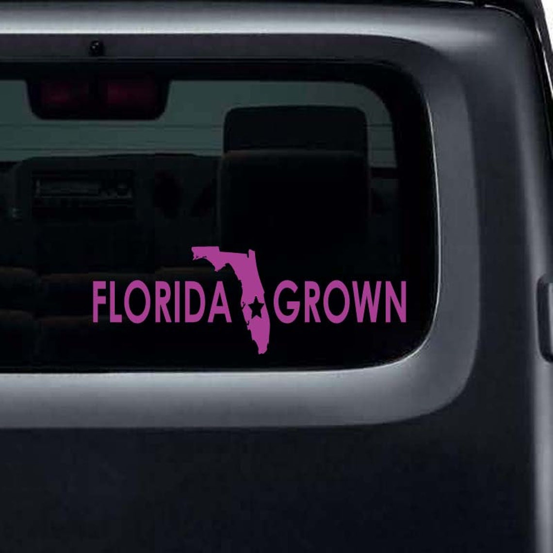 Florida Grown Vinyl Sticker Decal 3"h X 11.75"w - Etsy