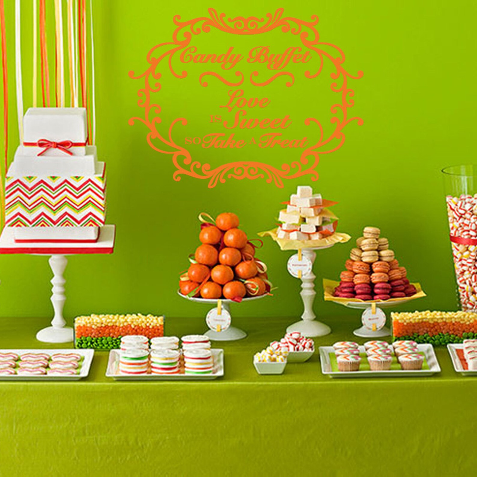 Candy Buffet Wedding Wall Decor Vinyl Sticker Decal 22"h X 28"w - Etsy