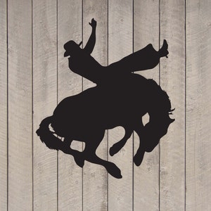 Cowboy Western Rodeo Horse Vinyl Sticker Decals (quantity 3) 20"h X 20 ...
