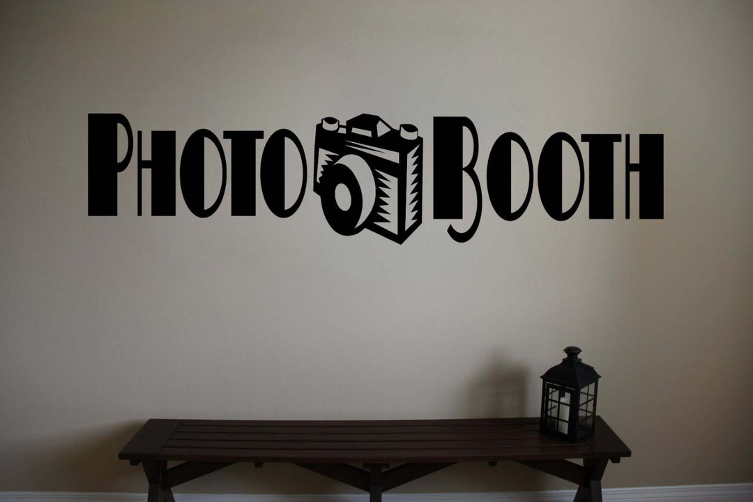 PHOTO BOOTH Camera Vinyl Wall Sticker Decal 12 in H X 42 in W - Etsy