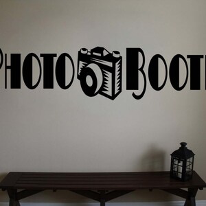 PHOTO BOOTH Camera Vinyl Wall Sticker Decal 12 in H X 42 in W - Etsy