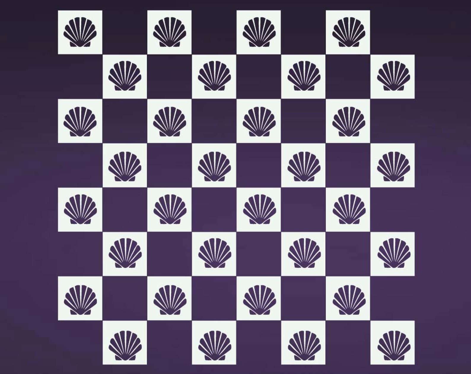 Seashell Beach Chess & Checker Game Board Vinyl Sticker Decal | Etsy