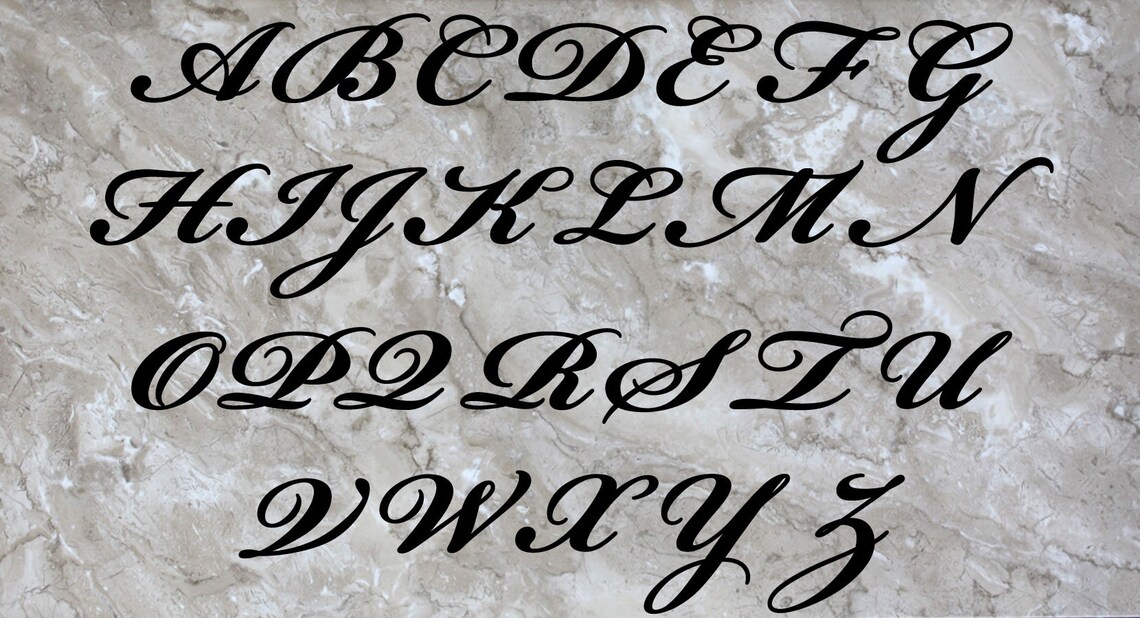 Script Wedding Letter Initial Vinyl Sticker Decal g - Etsy