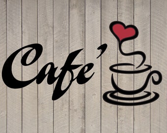 Java Coffee Heart Wall Quote Sticker Vinyl Decal | Etsy