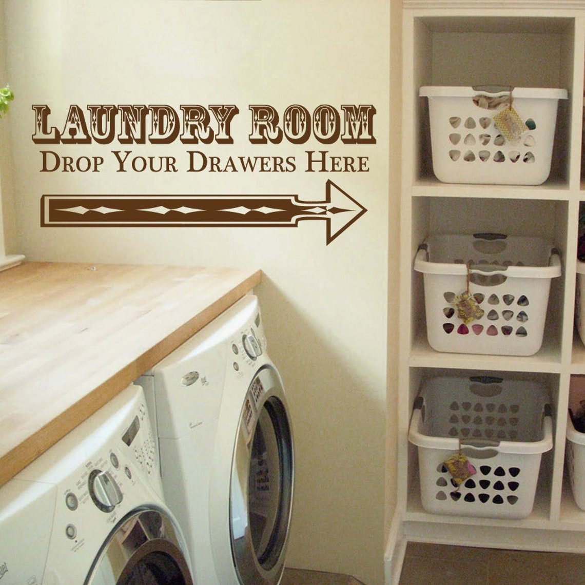 Drop Your Drawers Laundry Room Vinyl Wall Quote Sticker Decal - Etsy