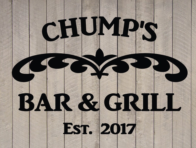 Custom Family Bar & Grill Vinyl Wall Quote Sticker Decal - Etsy