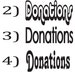 Make Your Own DONATIONS Jar Vinyl Sticker Decal 2.5h X 5w 2 Decals jar ...