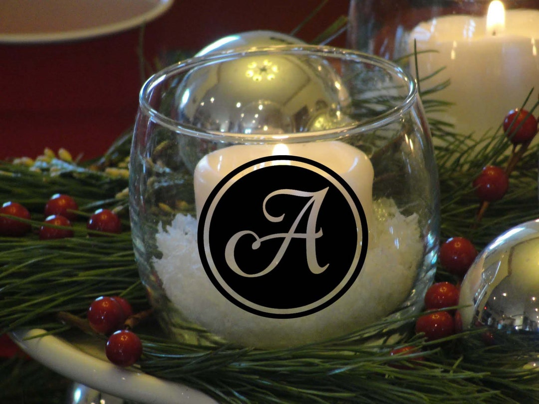 Letter Personalized Initial Monogram Vinyl Wall Sticker Decals 3"h X 3 ...