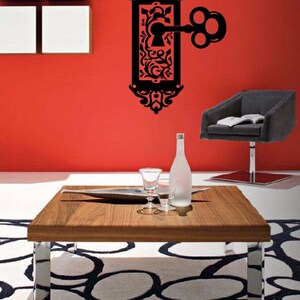 Antique Key in Lock Vinyl Wall Sticker Decal 22 in H X 15 in W - Etsy