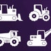 Construction Vehicles Trucks Vinyl Wall Sticker Decals 22 33w 4 ...
