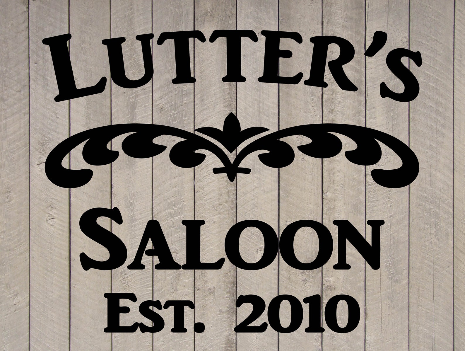 Custom Family Saloon Vinyl Wall Quote Sticker Decal - Etsy