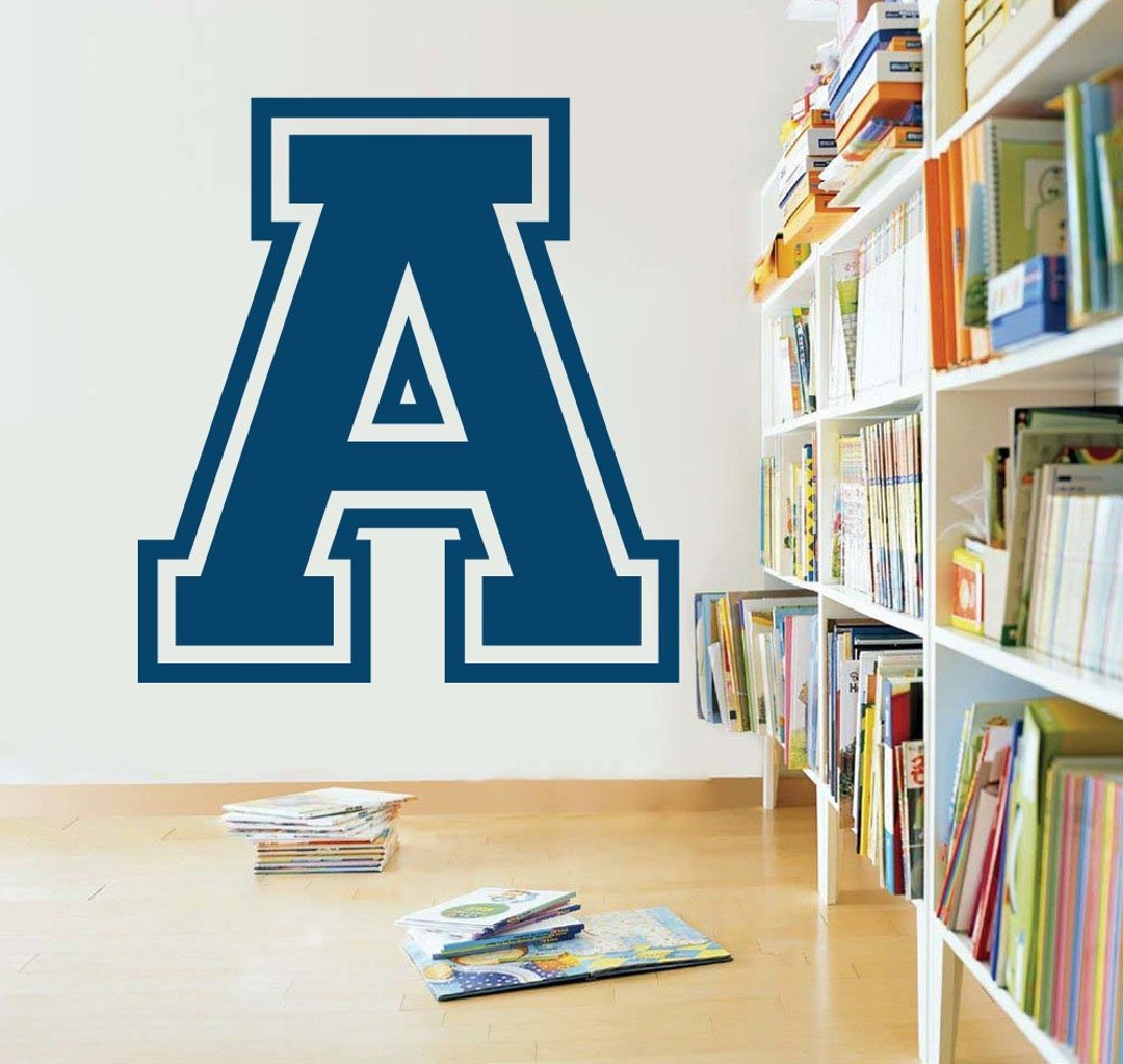 Athletic Jersey Sports Letter Initial Vinyl Sticker Decal (d) - Etsy