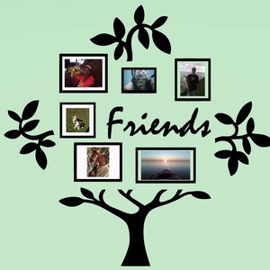 Friends Family Tree Vinyl Wall Sticker Decal (B) - Etsy