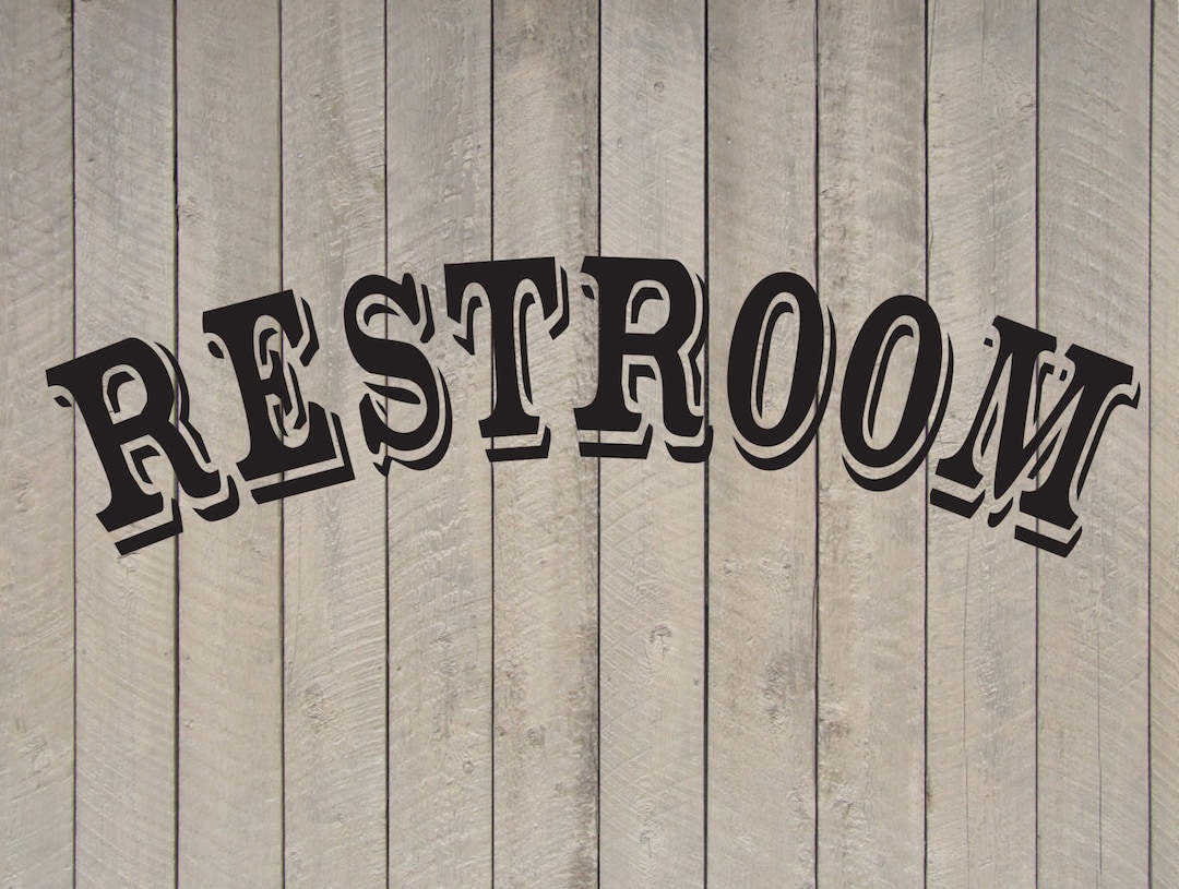 Restroom Bathroom Vinyl Wall Quote Sticker Decal 6"h X 22"w - Etsy