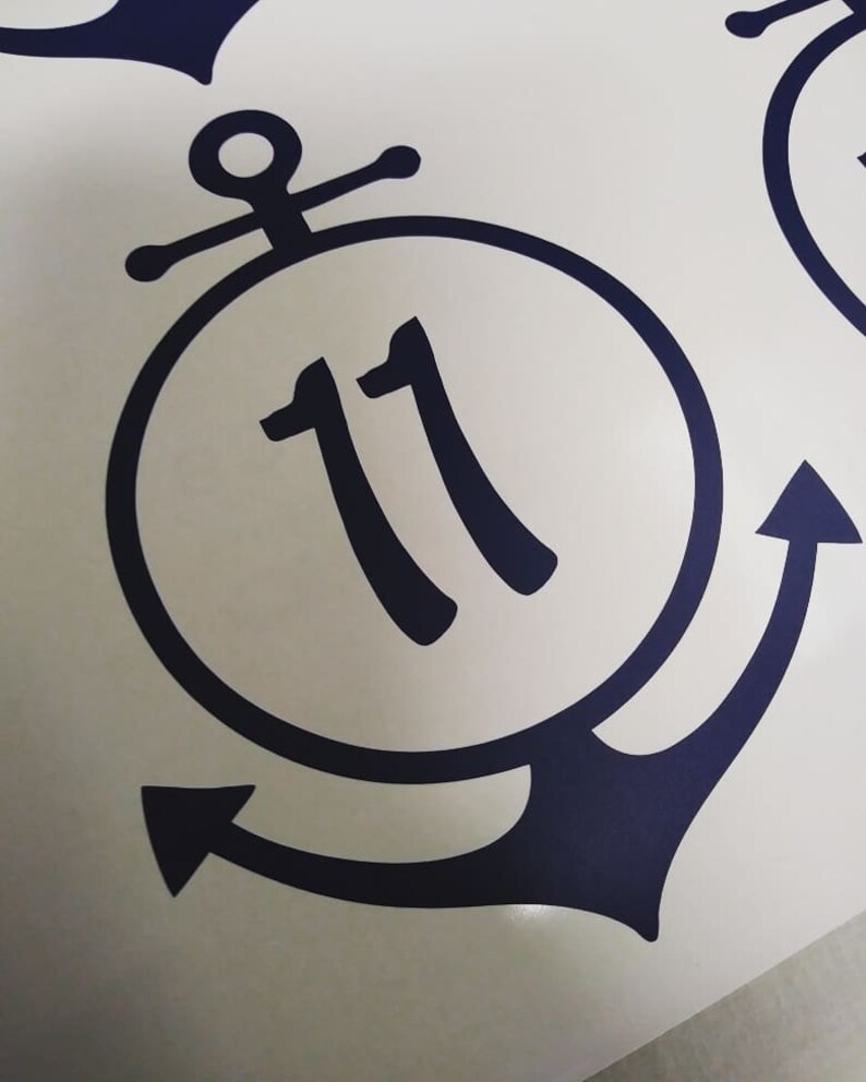 Nautical Ship Anchor Beach Wedding Table Numbers 1-10, 15, 20, or 25 ...