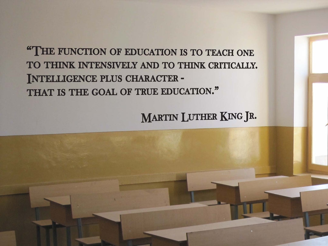 Martin Luther King Inspirational Classroom School Quote Vinyl Sticker ...