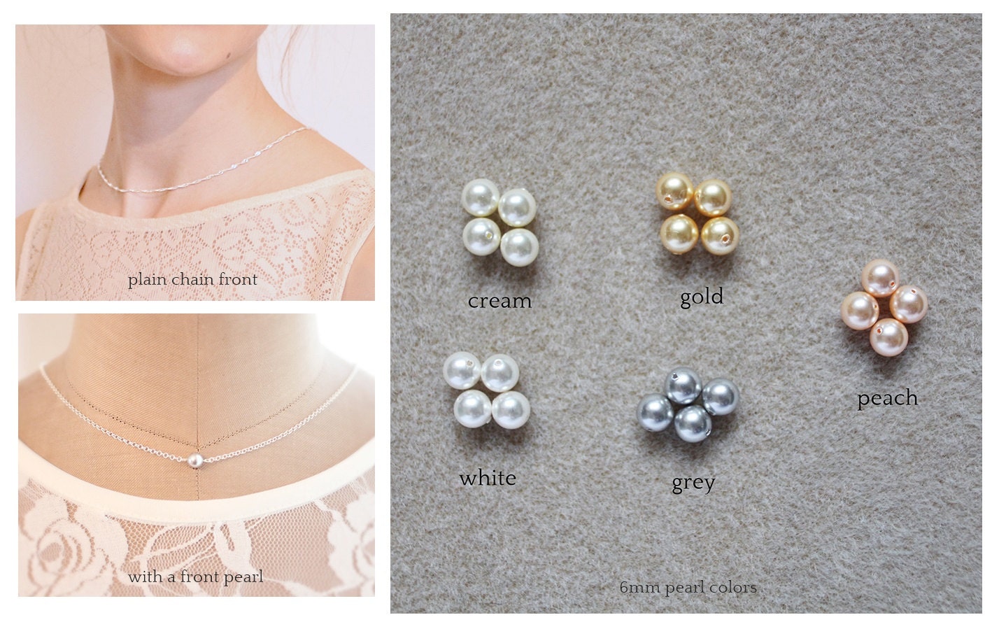 Pearl Camellia Back Drop Necklace Holiday Fashion Pearl - Etsy