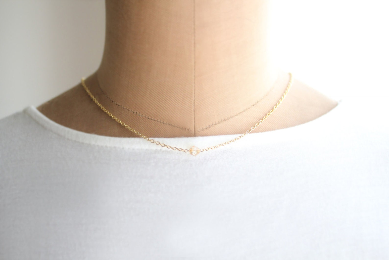 Golden Back Necklace Back Chain Minimalist Bridal Back - Etsy