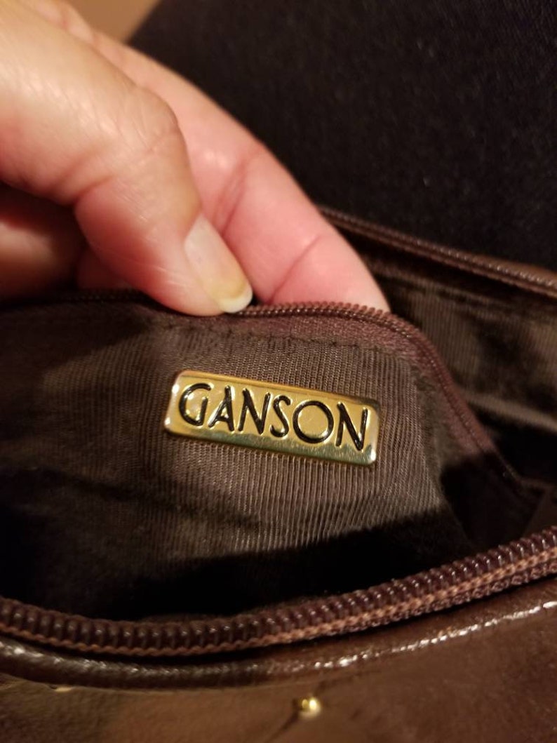 Vtg Ganson Brown Leather Crossbody Bag - Purse- Shoulder Bag - Etsy