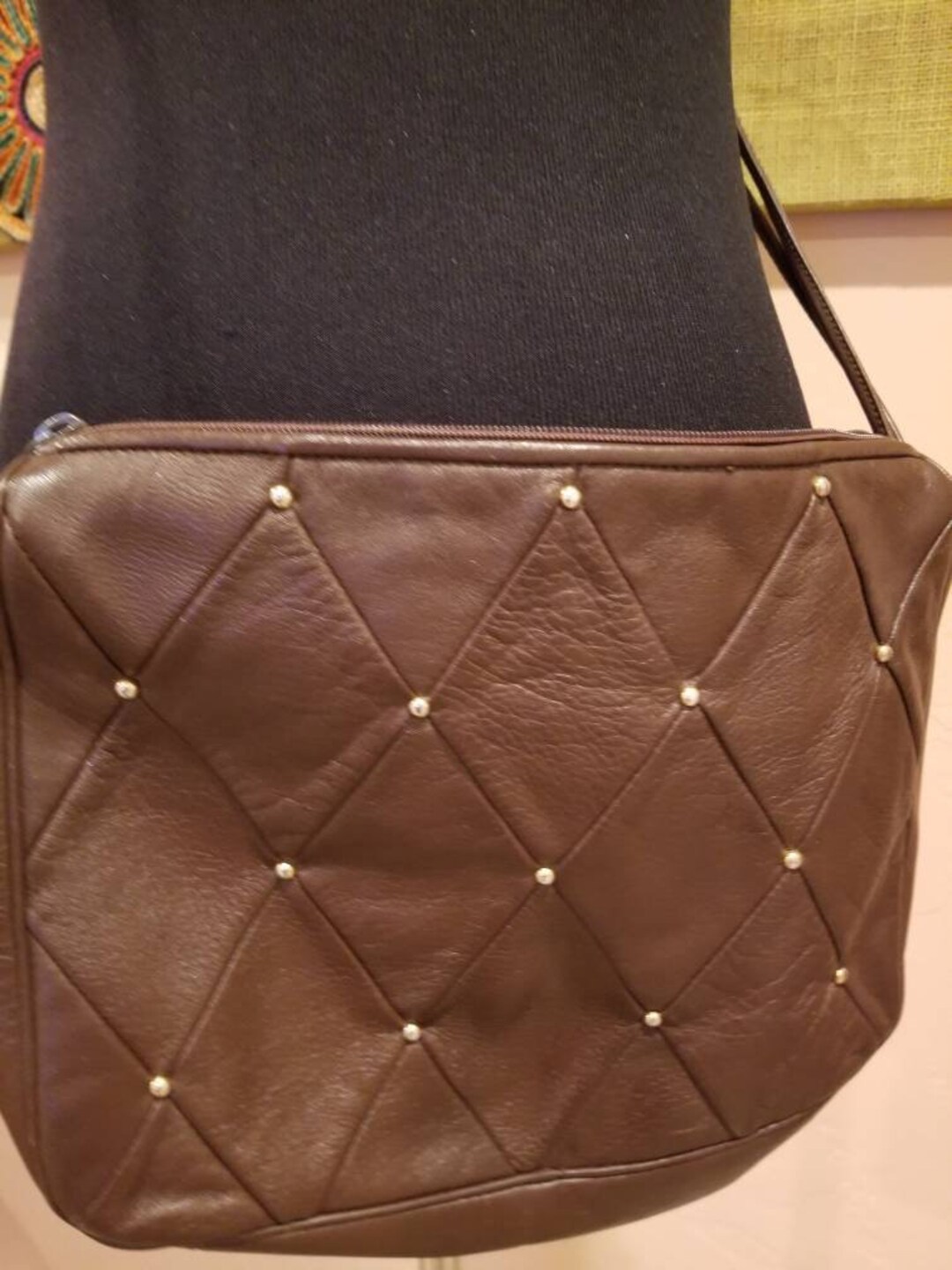 Vtg Ganson Brown Leather Crossbody Bag - Purse- Shoulder Bag - Etsy