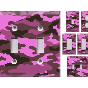 Pink Camouflage Themed Light Switch Cover, Outlet Cover - You Choose ...