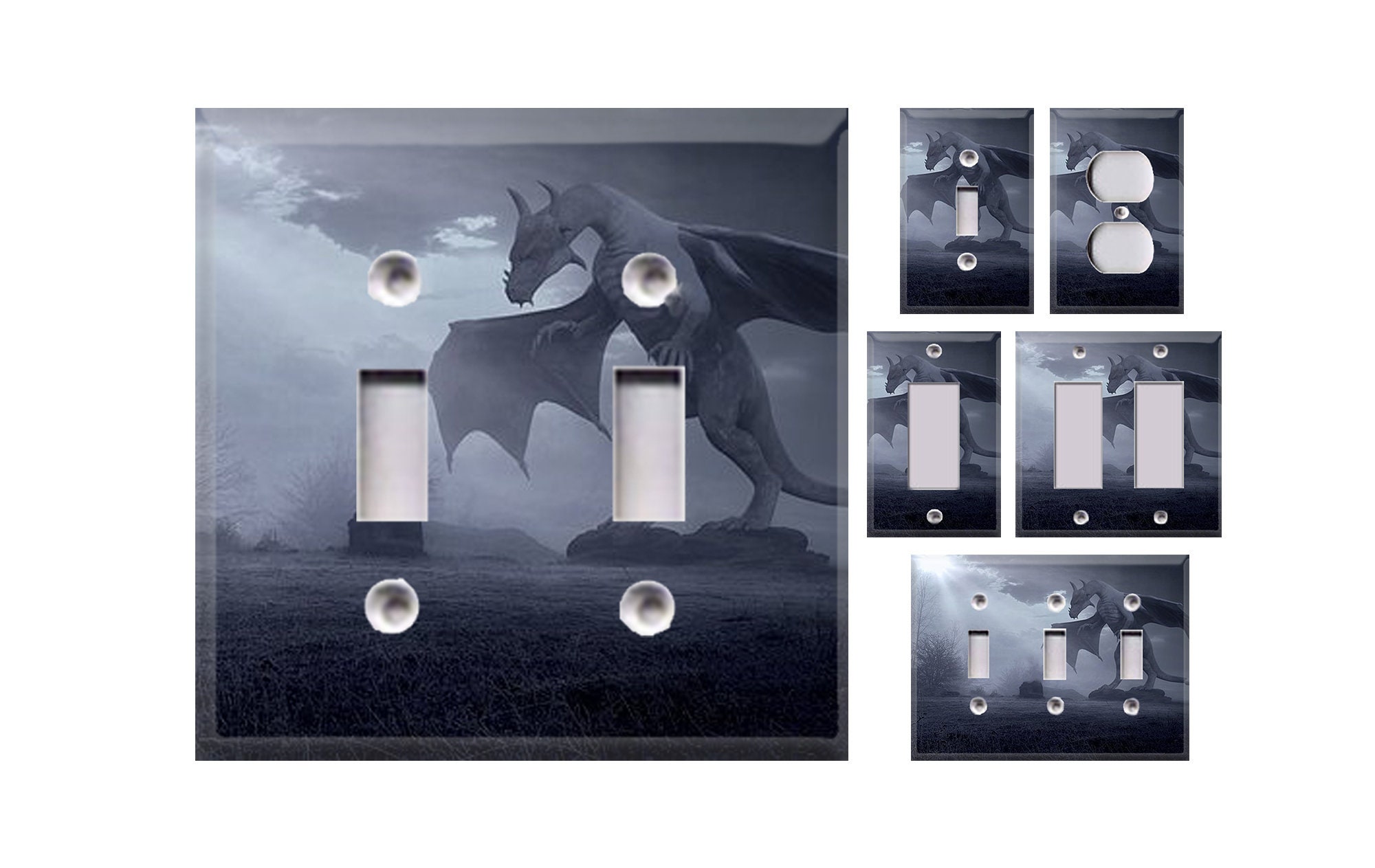 Stone Dragon Themed Light Switch Cover Outlet Cover You - Etsy