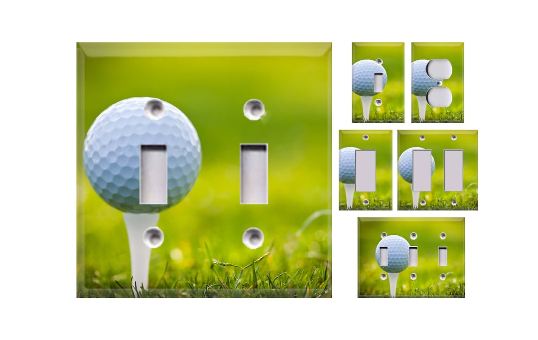 Golf Ball Themed Light Switch Cover, Outlet Cover - You Choose Style - Etsy