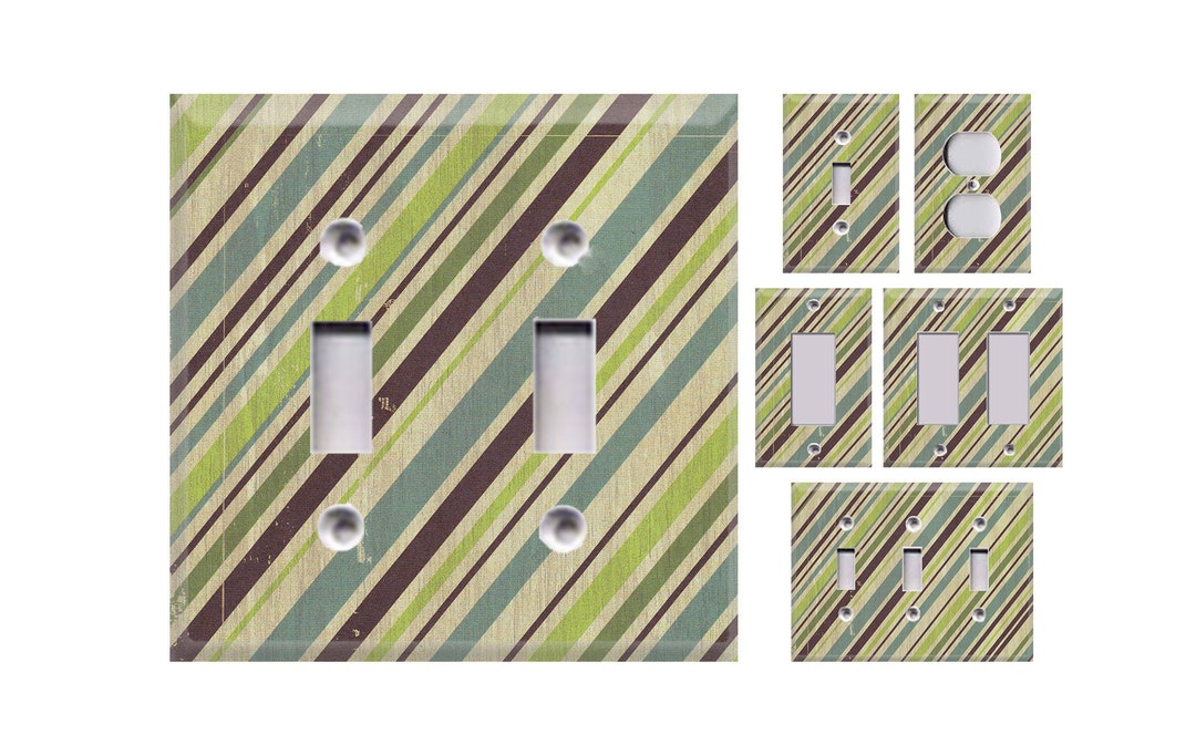 Nature Lover Collection - Diagonal Stripes Themed Light Switch Cover ...