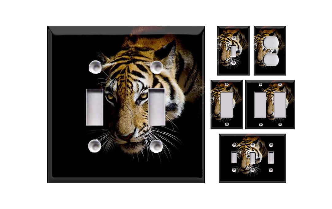 Big Cat - Siberian Tiger Themed Light Switch Cover, Outlet Cover - You ...
