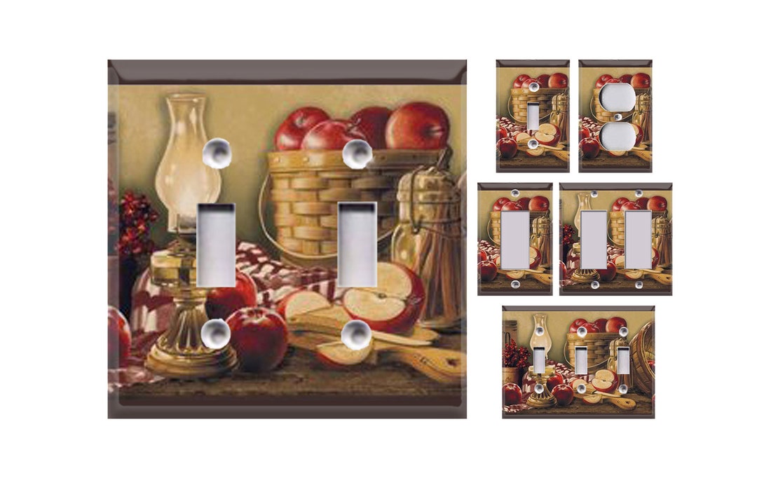 Apple Basket Themed Light Switch Cover, Outlet Cover - You Choose Style ...