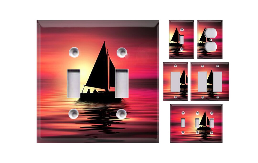 Sailboat Sunset Themed Light Switch Cover, Outlet Cover - You Choose ...