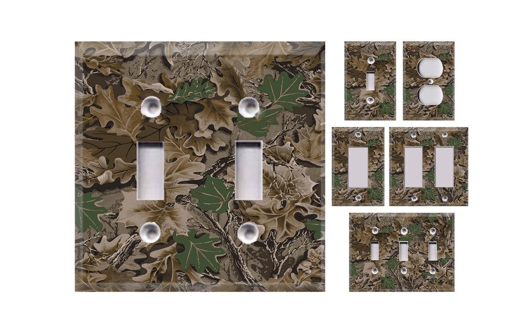 Leaf Camouflage Themed Light Switch Cover, Outlet Cover - You Choose ...
