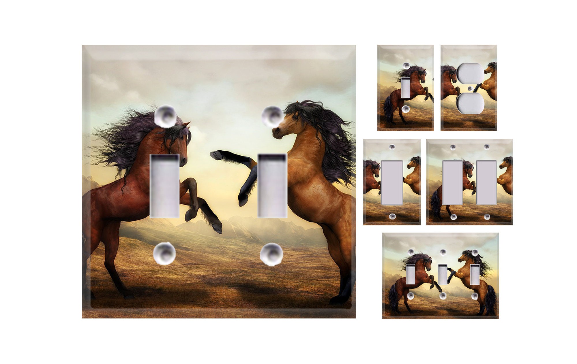 Wild Horses Themed Light Switch Cover, Outlet Cover - You Choose Style ...