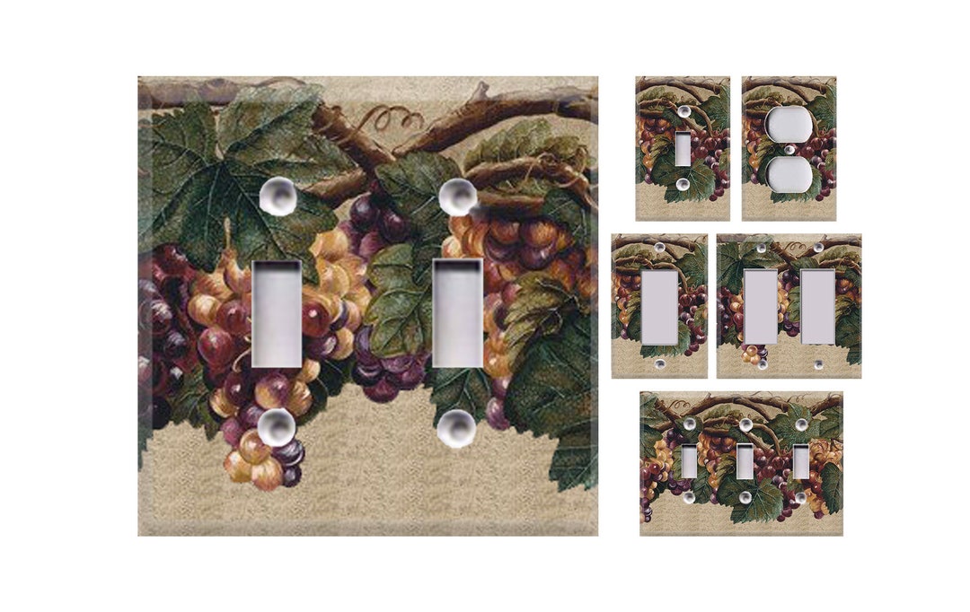 Grape Vines #2 Themed Light Switch Cover, Outlet Cover - You Choose ...