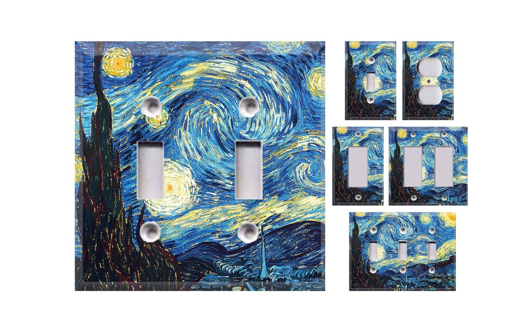 The Starry Night Themed Light Switch Cover, Outlet Cover - You Choose ...